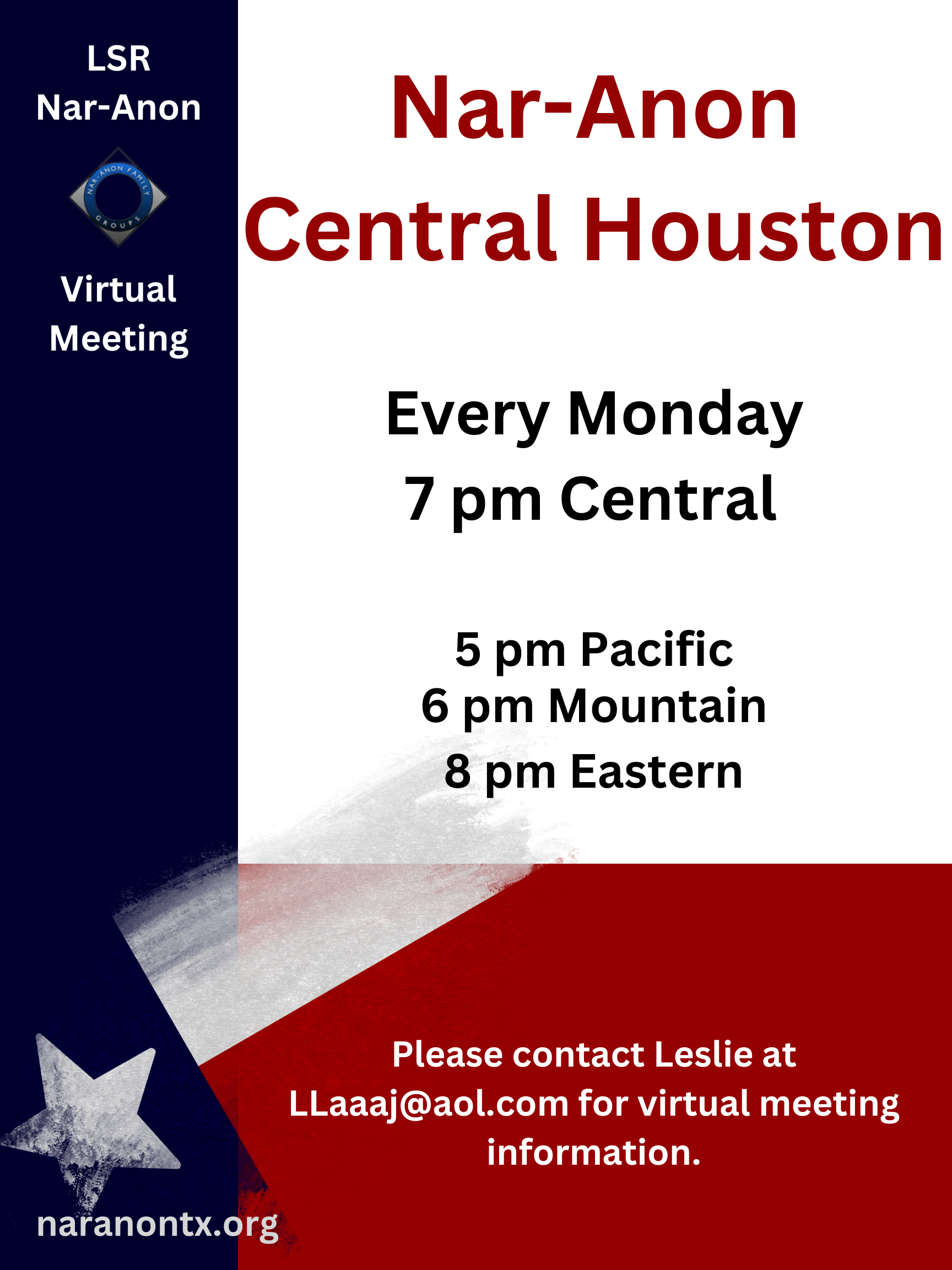 Nar-Anon Central Houston Nar-Anon Family Group – Lone Star Region Nar ...