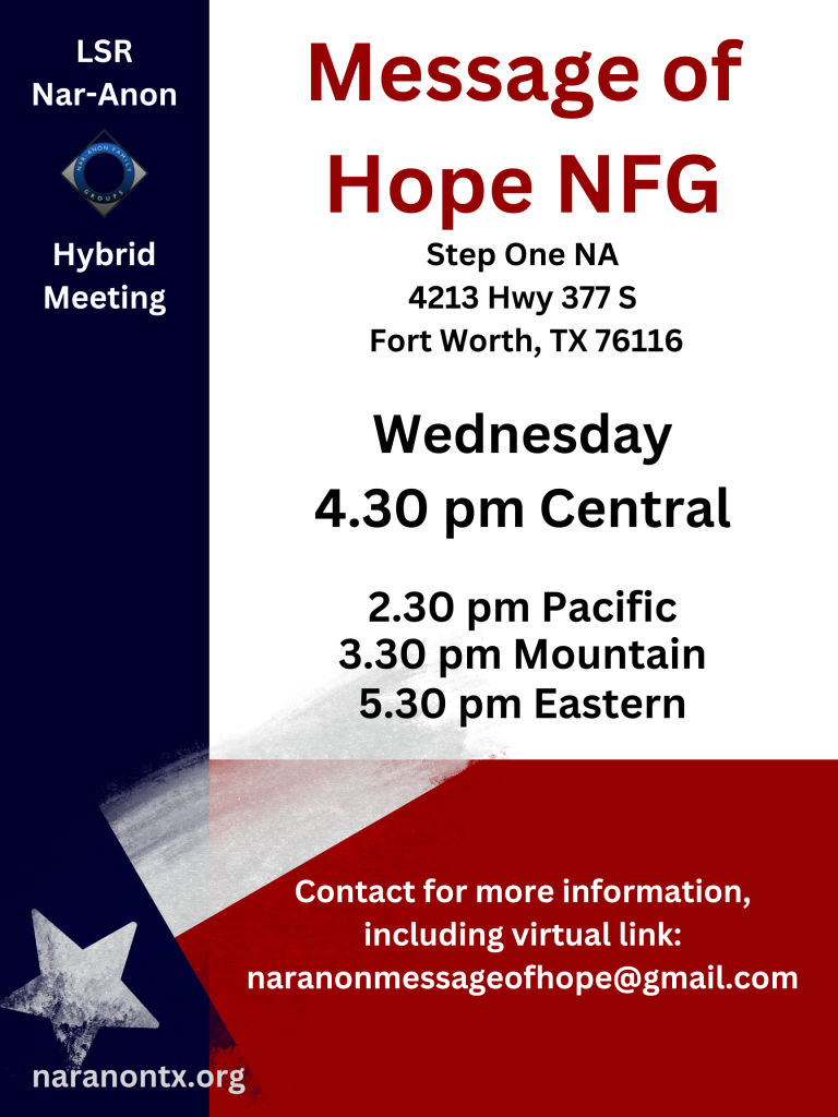 Message of Hope Nar-Anon Family Group – Lone Star Region Nar-Anon ...
