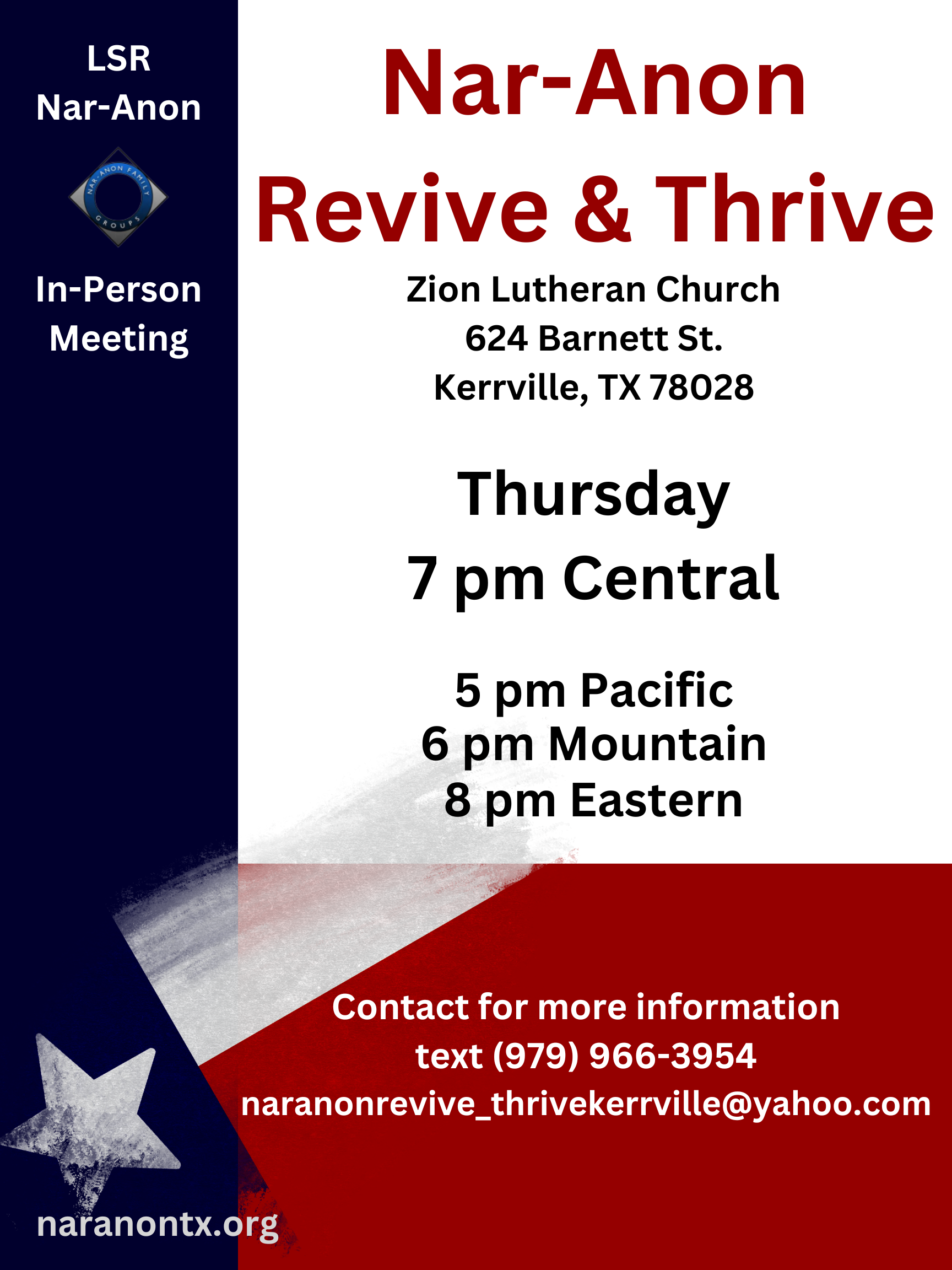 Find a Meeting in Texas – Lone Star Region Nar-Anon Family Groups